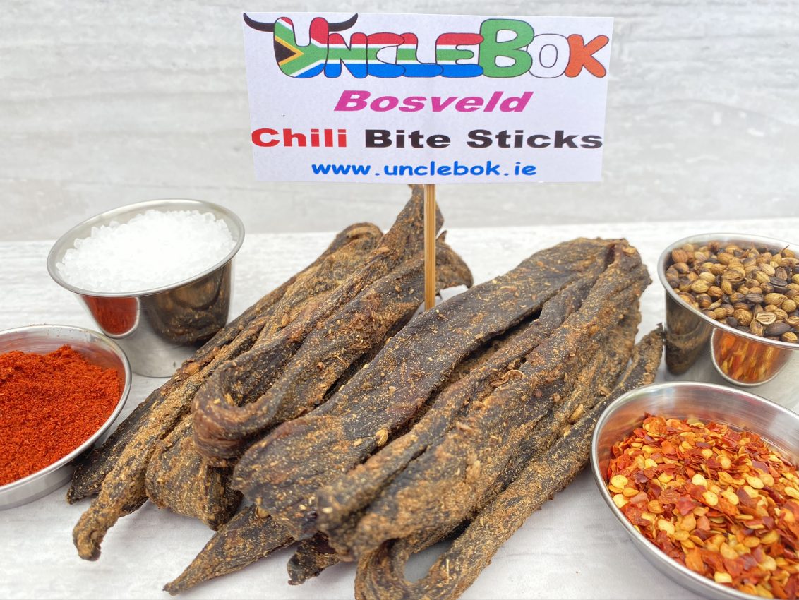 Biltong Snapsticks - Chili Bites | Unclebok Biltong & Boerewors Ireland